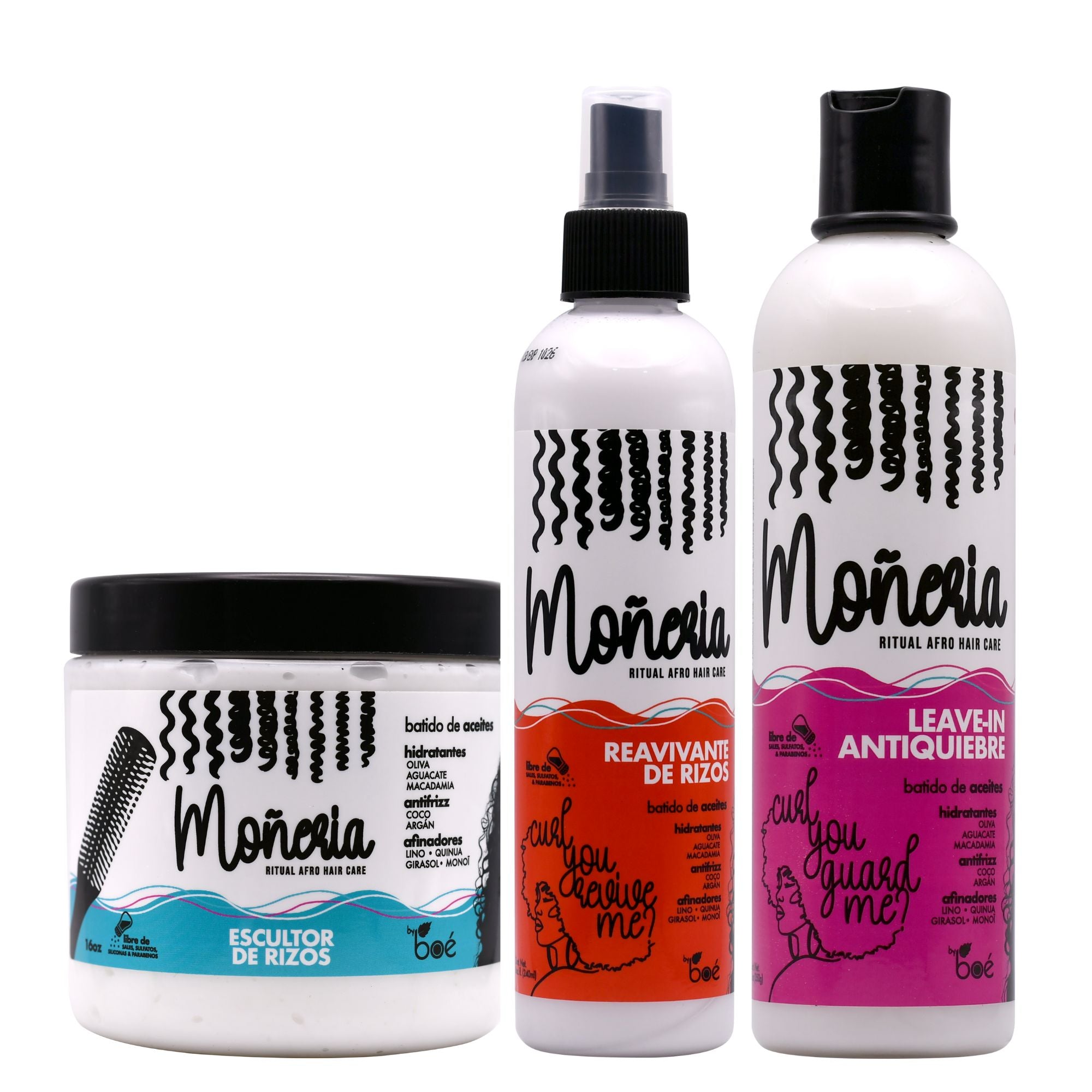 Moneria Afro Hair Care Super Set – Moisture, Frizz Control & Shine ...