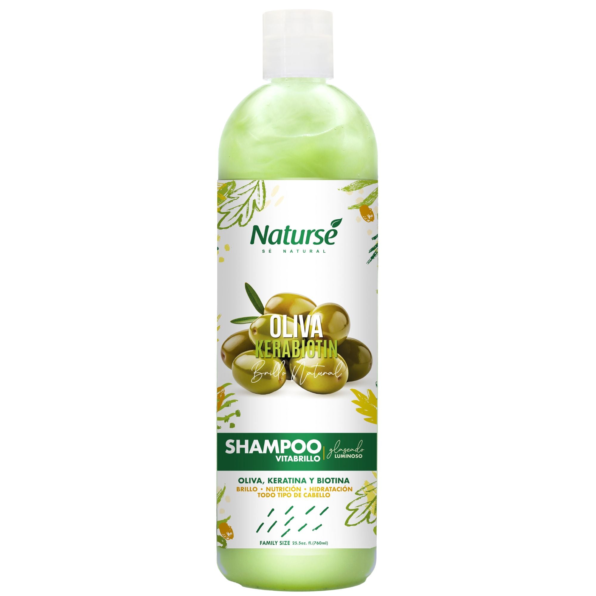 Naturse Oliva Kerabiotin Brillo Natural Shampoo 25.5 oz - Olive, Kerat ...